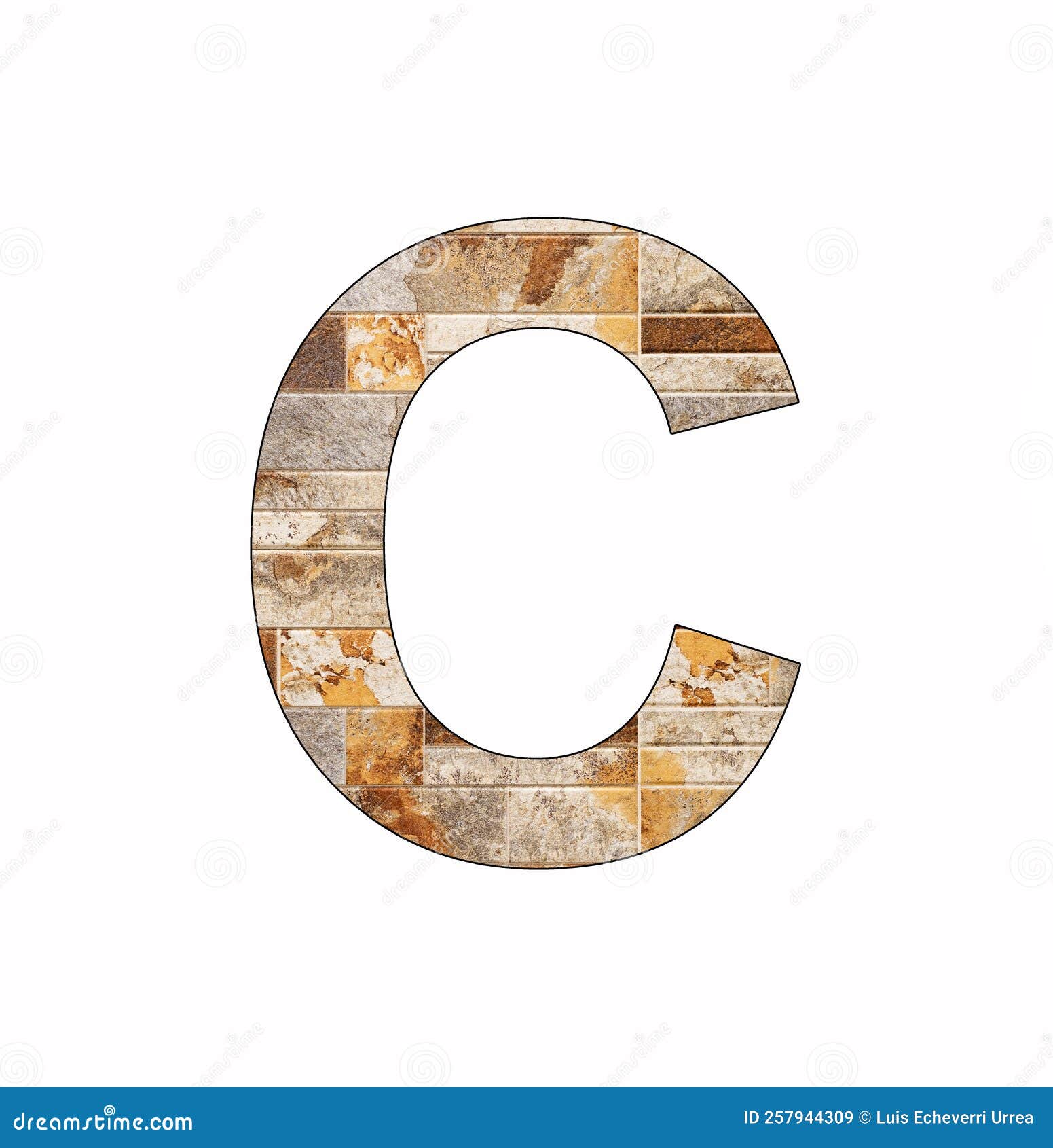 Alphabet Letter C on Tile Background - Veneer Texture Stock ...