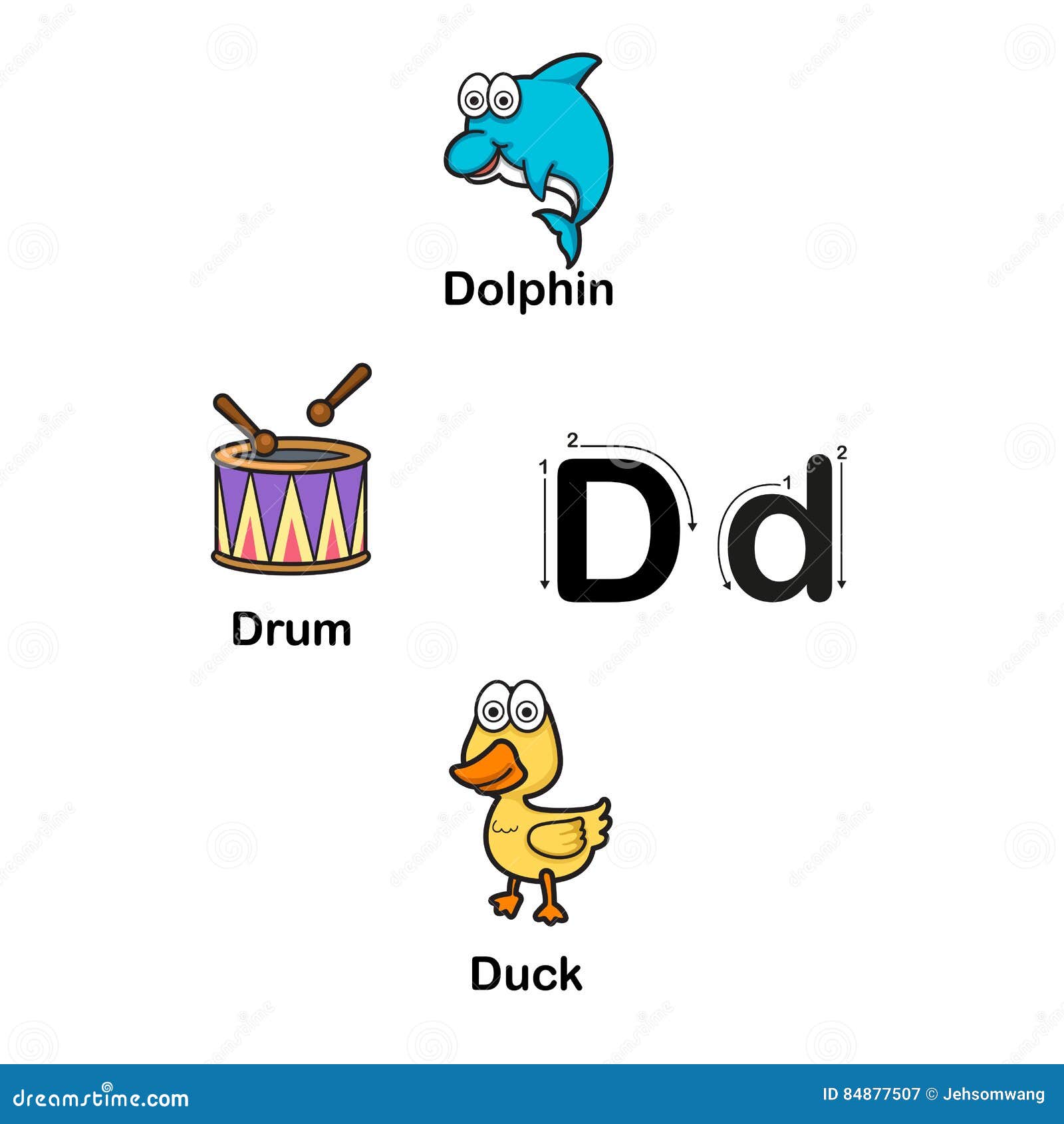 D Letter Dolphin Logo Design Vector Abstract | CartoonDealer.com #221658348