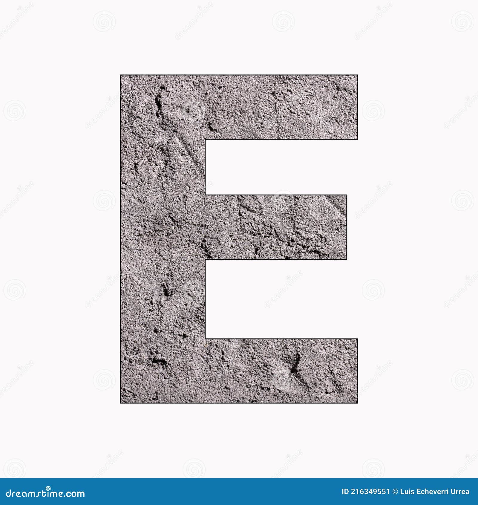 Letter E - Alphabet in Gray Stucco Texture Stock Image - Image of font ...