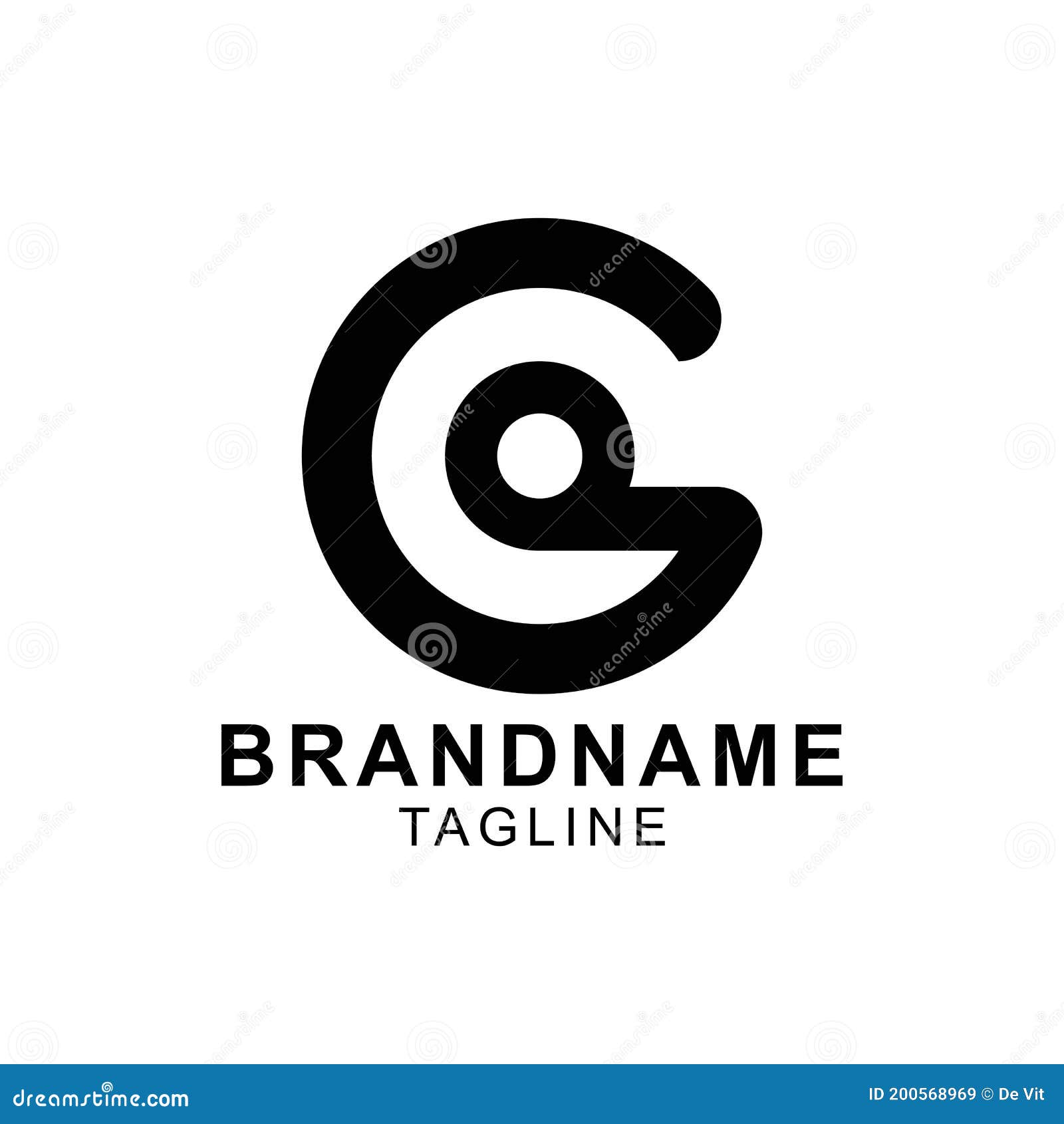 Alphabet letter G O Logo stock illustration. Illustration of circle ...