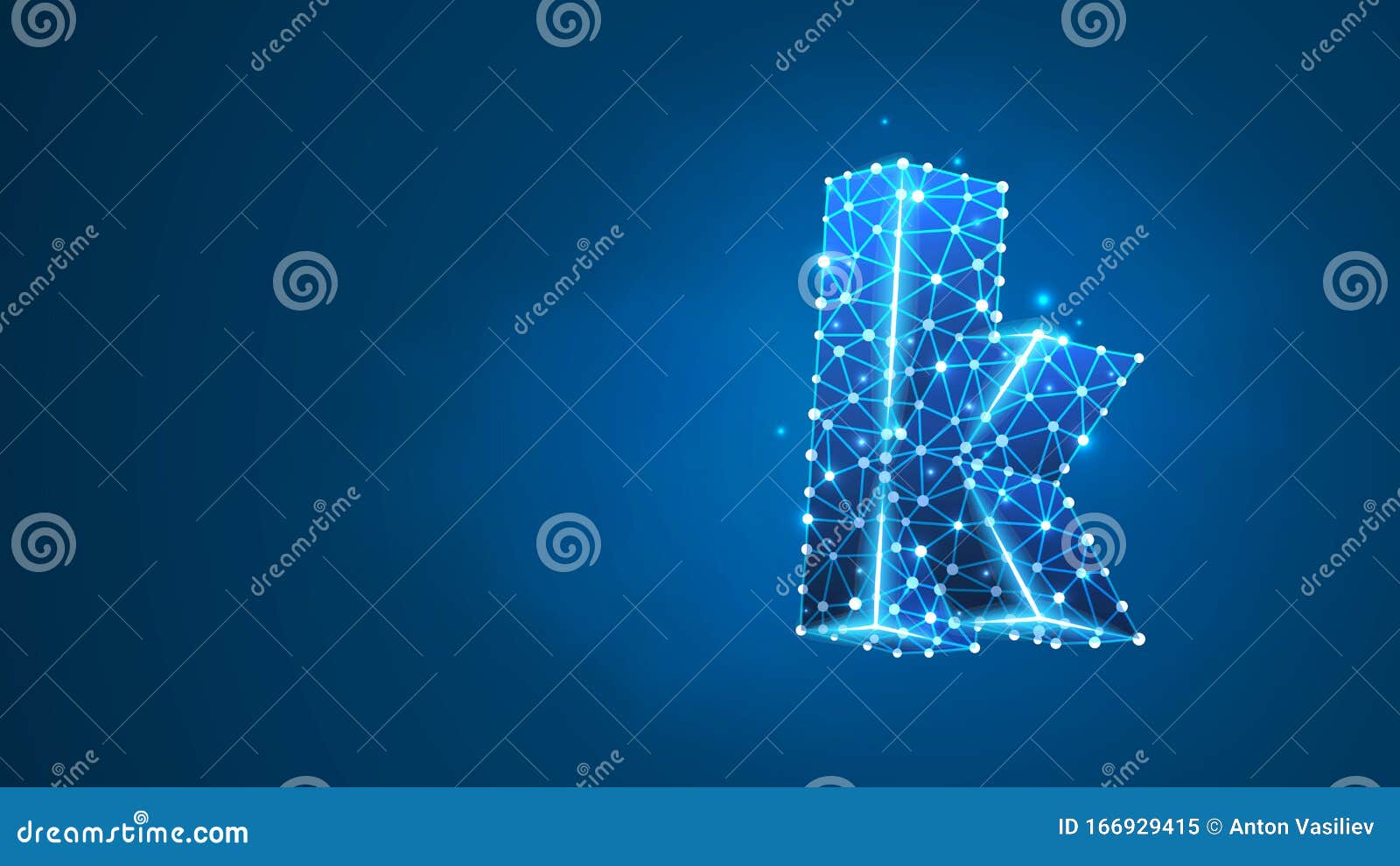 Alphabet Letter K. Design of a Lowercase Letter. Banner, Template or a ...