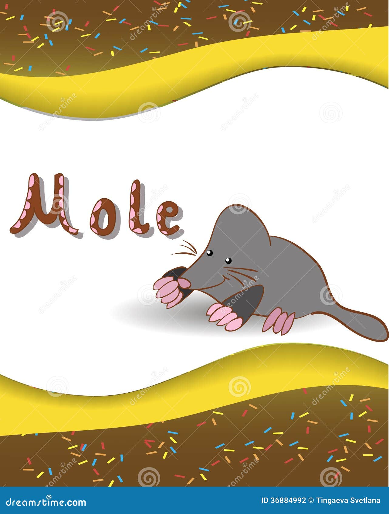 Alphabet Letter M And Mole Vector Illustration | CartoonDealer.com ...