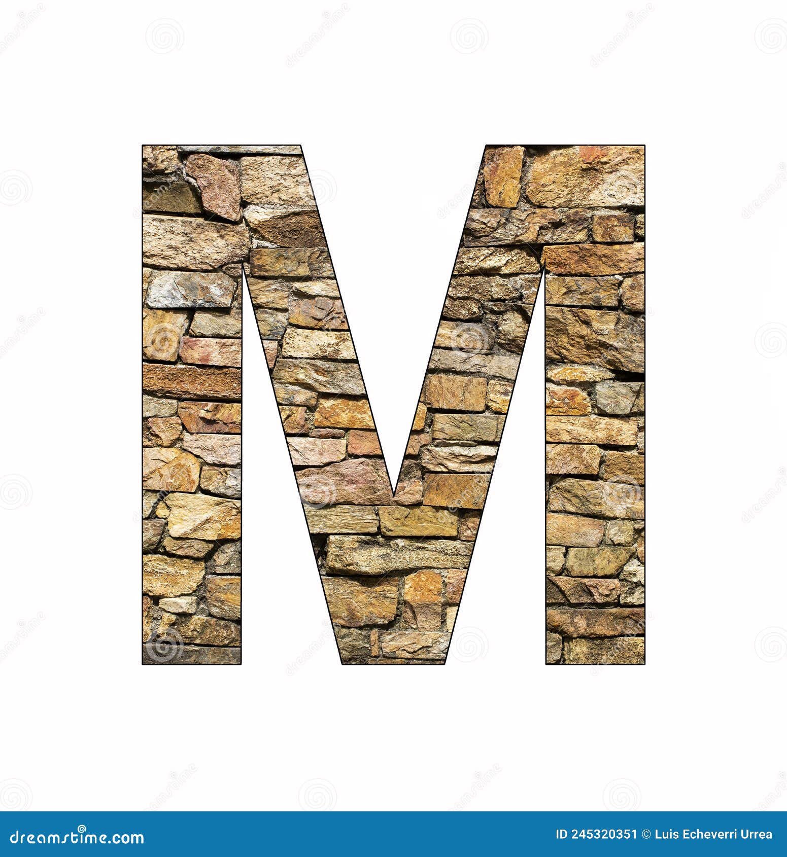 Alphabet Letter M - Rustic Stone Background Stock Image - Image of font ...