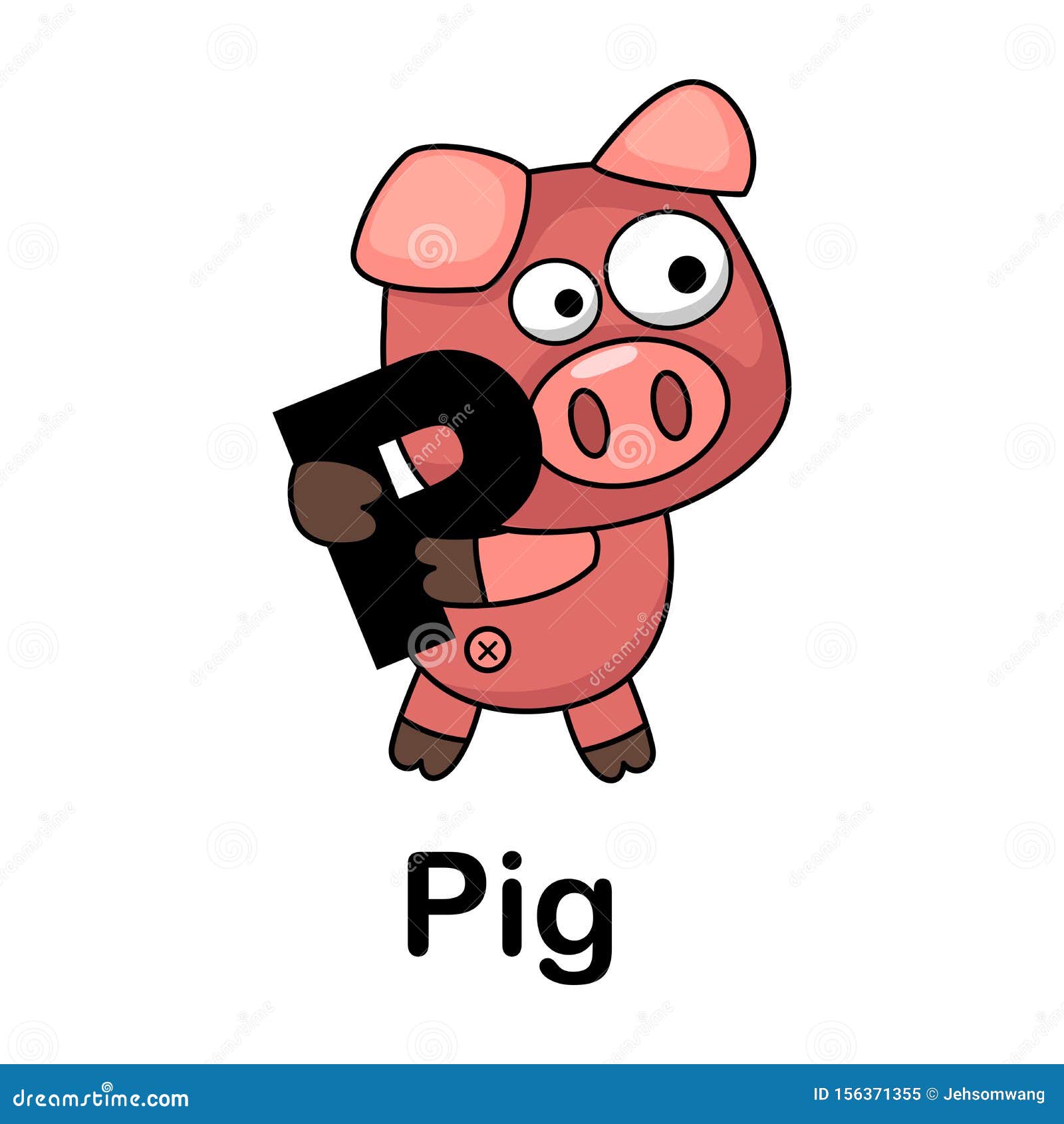 Alphabet Letter P Pig Stock Illustrations – 458 Alphabet Letter P Pig ...