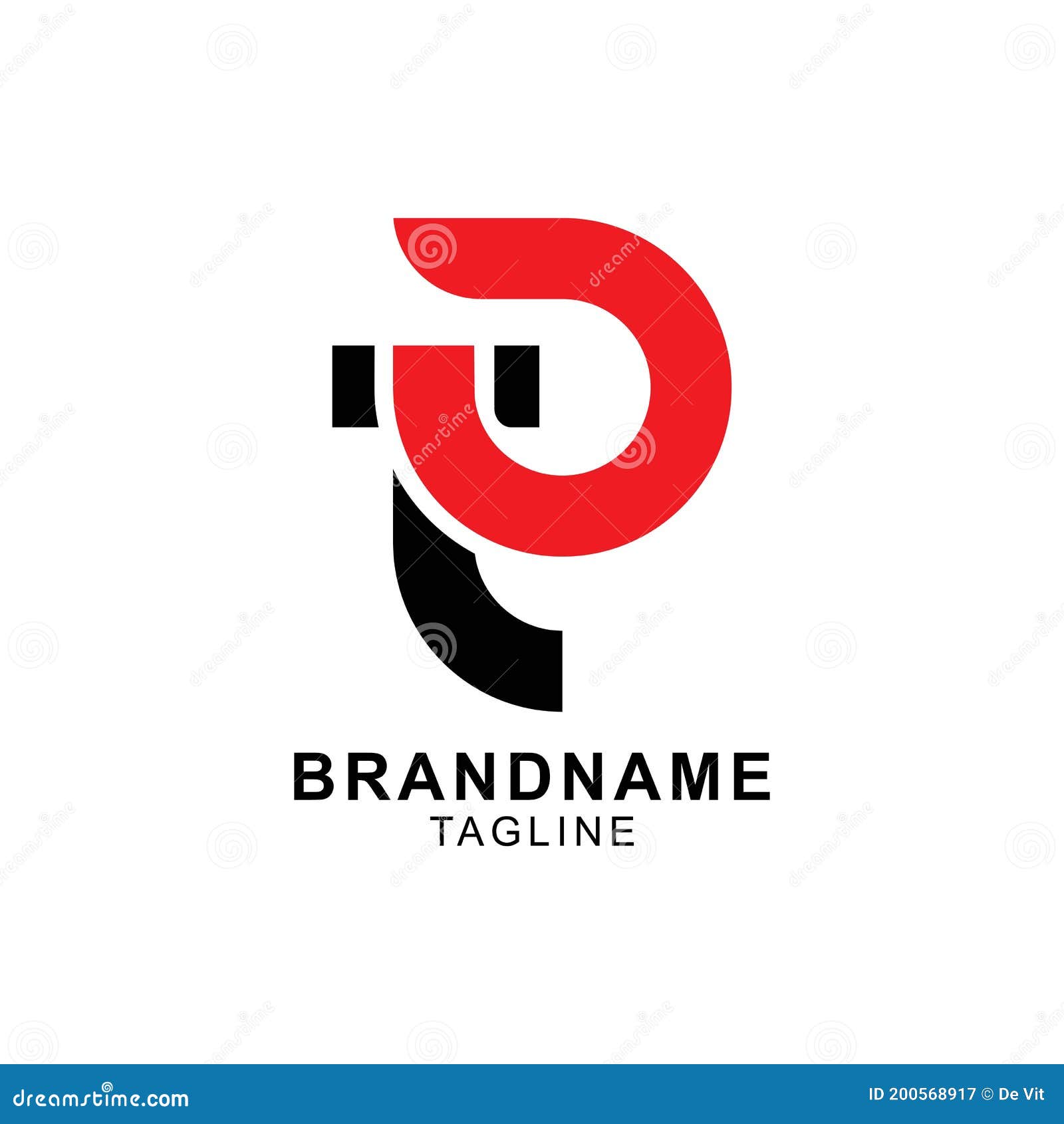 Business Logo with Letters P and T Stock Illustration - Illustration of ...