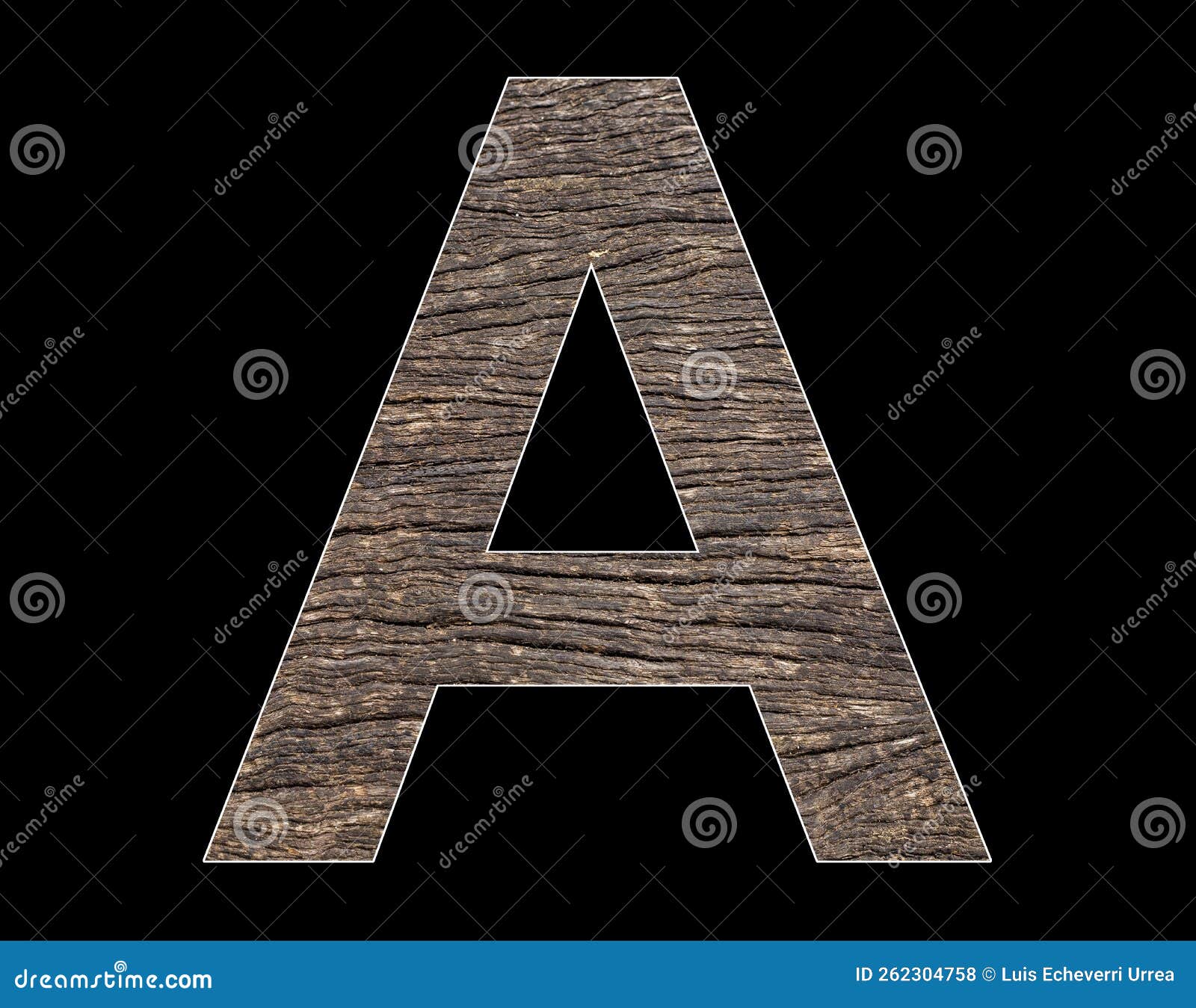 Alphabet Letter a - Rustic Tree Bark Background Stock Illustration ...