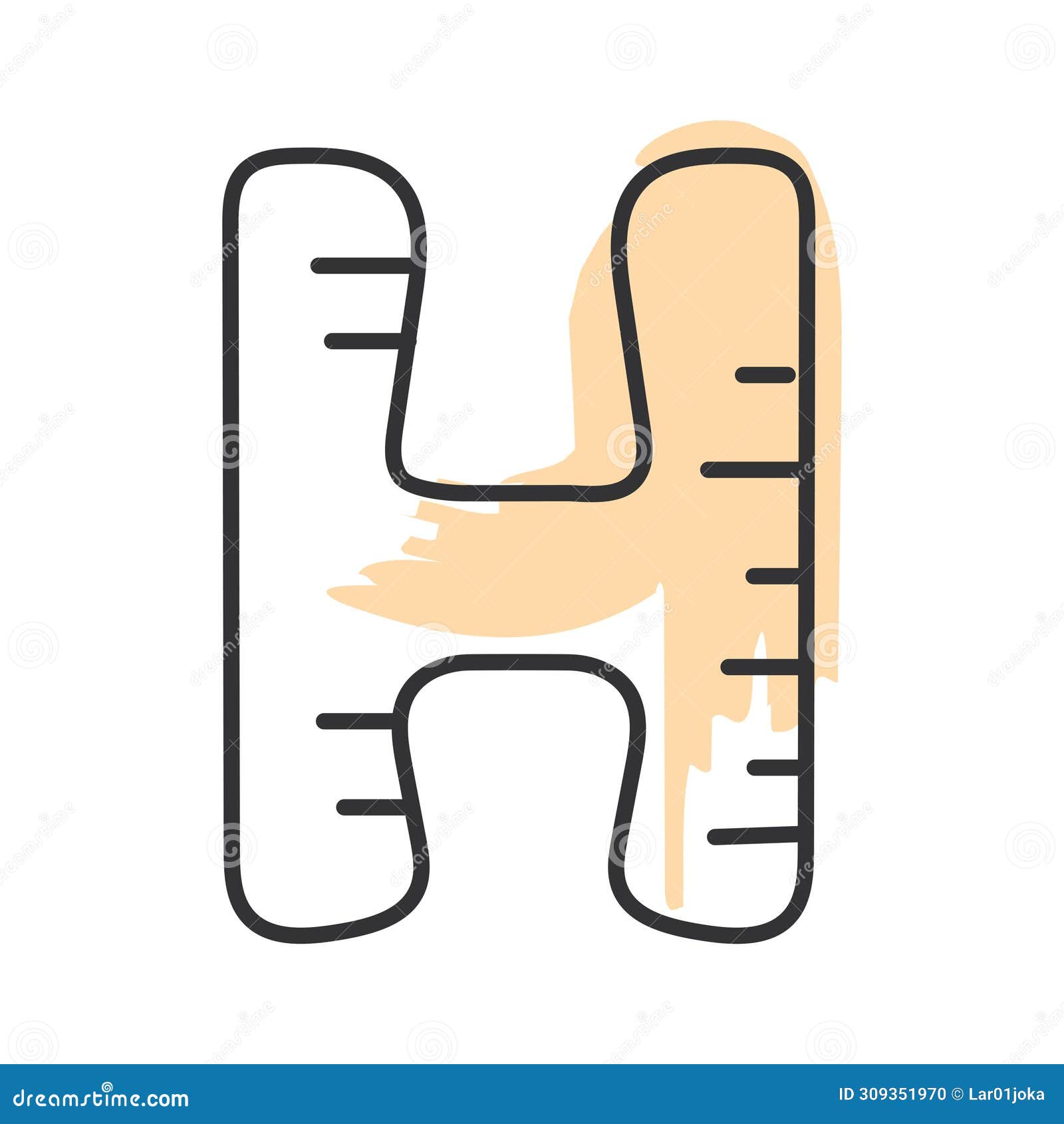 Alphabet Letter Sketch Icon Hand Draw Vector Stock Vector ...