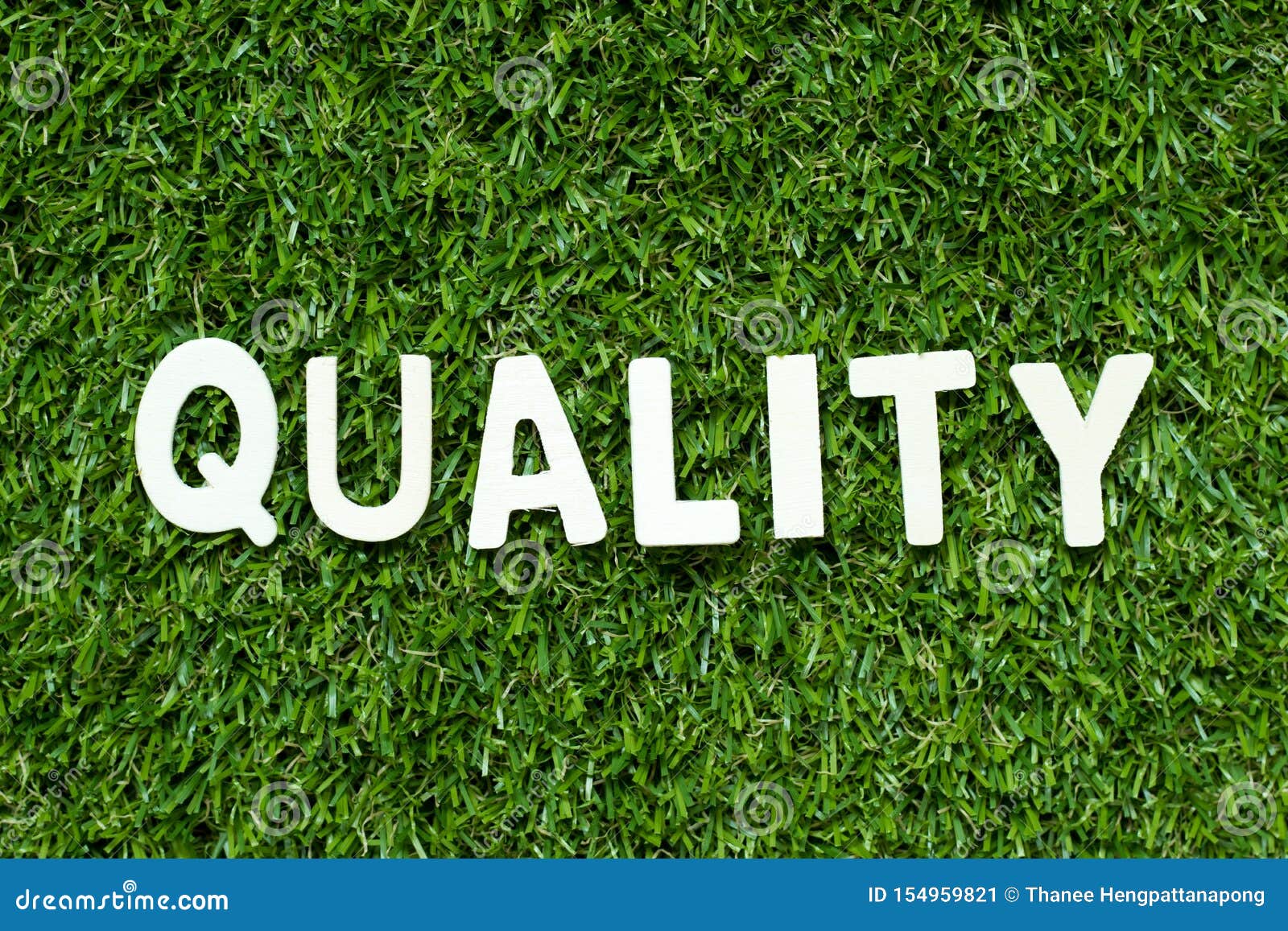 Alphabet in Word Quality on Artificial Green Grass Background Stock ...