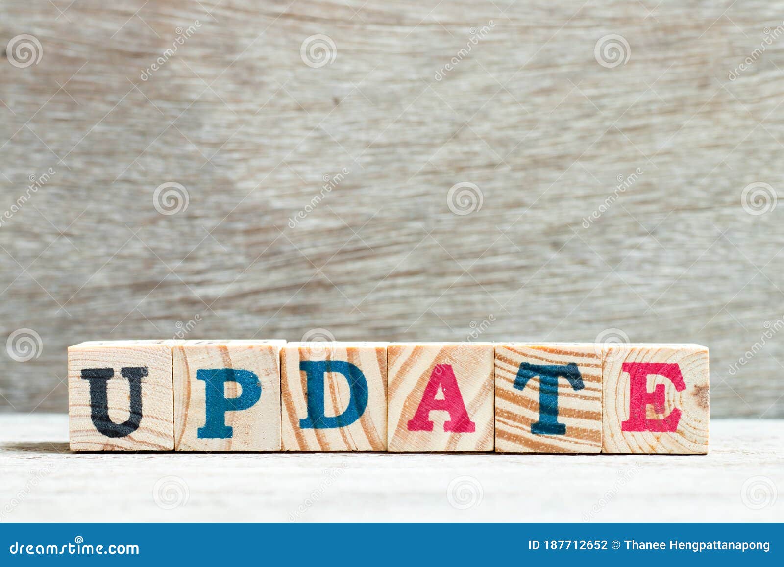 The Word UPDATE Written On Wooden Cubes Isolated On A Political Map ...