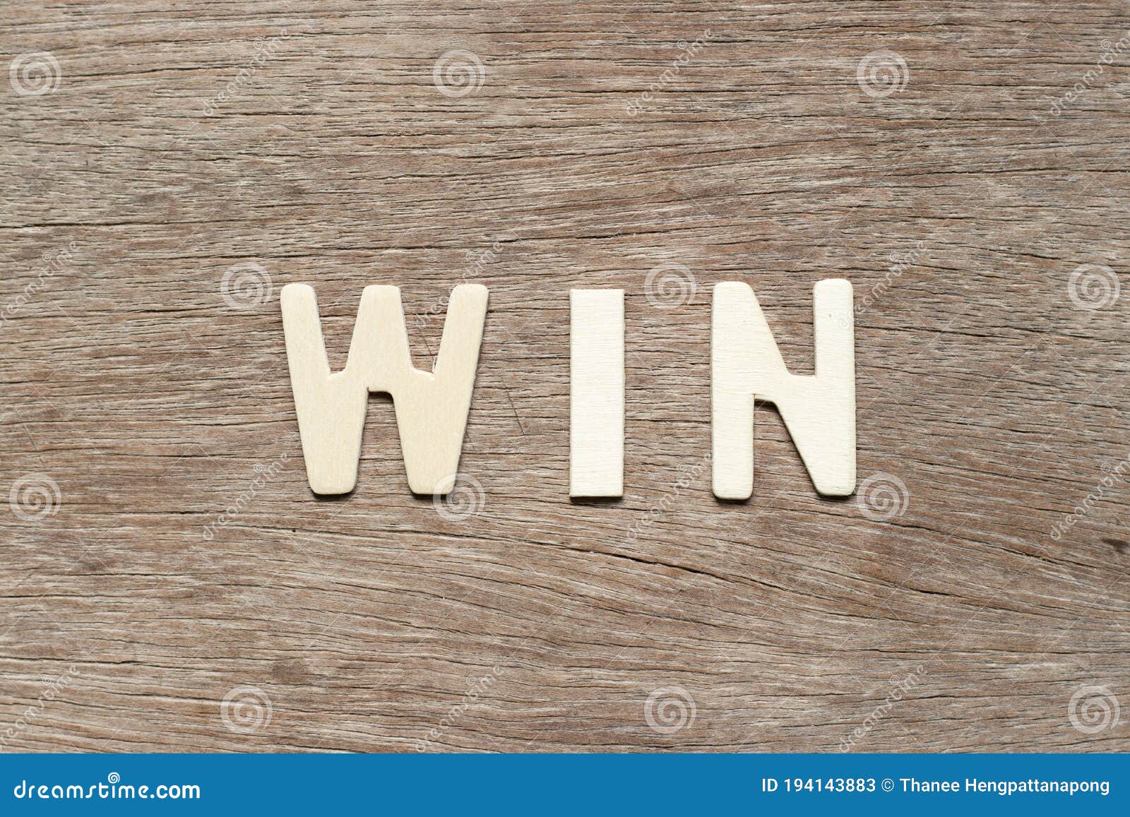 Alphabet in Word Win on Wood Background Stock Image - Image of wood ...