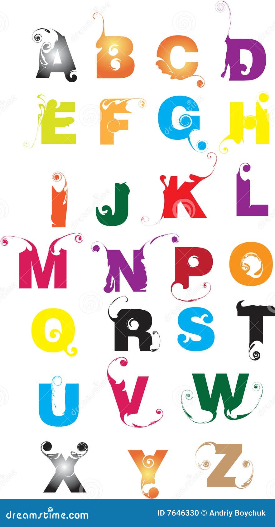 Alphabet letters stock vector. Illustration of alphabet - 7646330