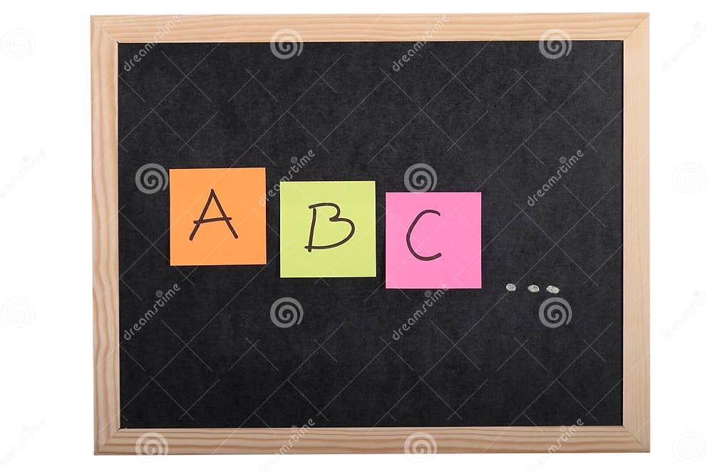 Alphabet Letters on Blackboard Stock Image - Image of school ...