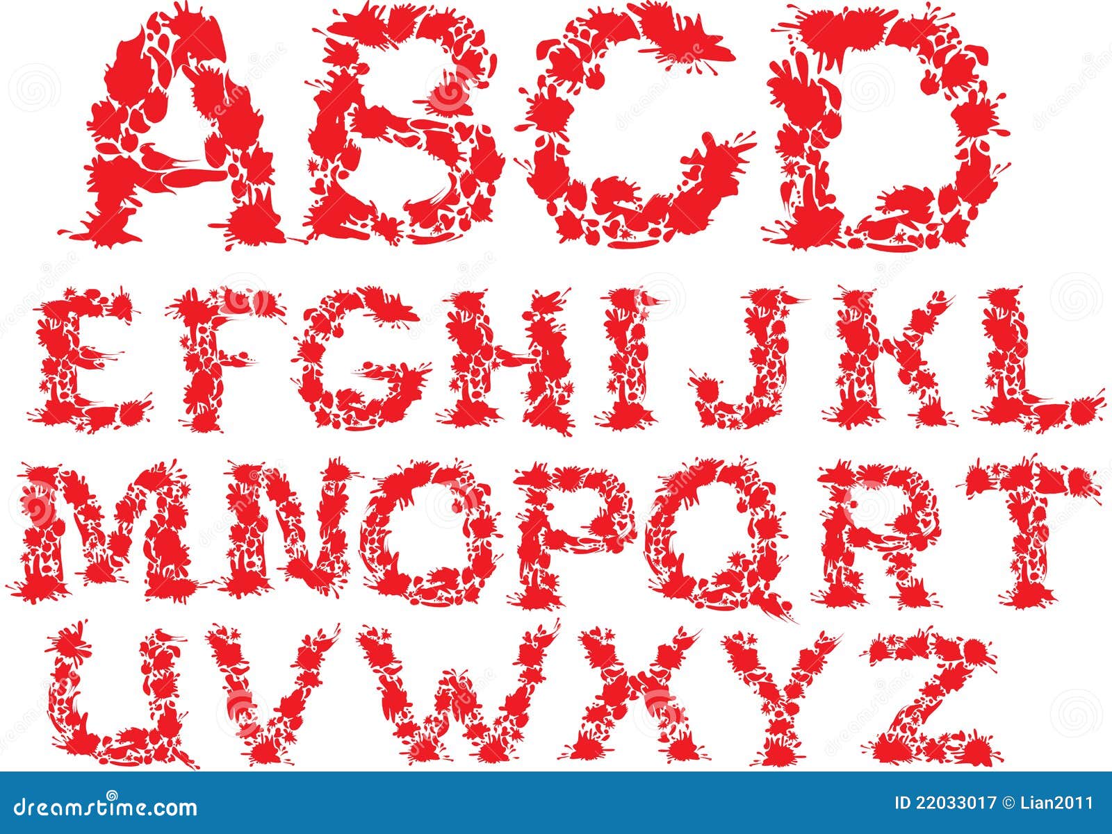 Alphabet Letters-blots stock vector. Illustration of funny - 22033017