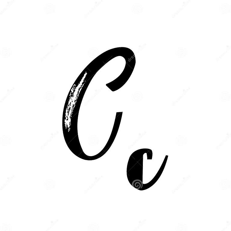 Alphabet Letters C Manuscript Calligraphy Vector Stock Vector ...