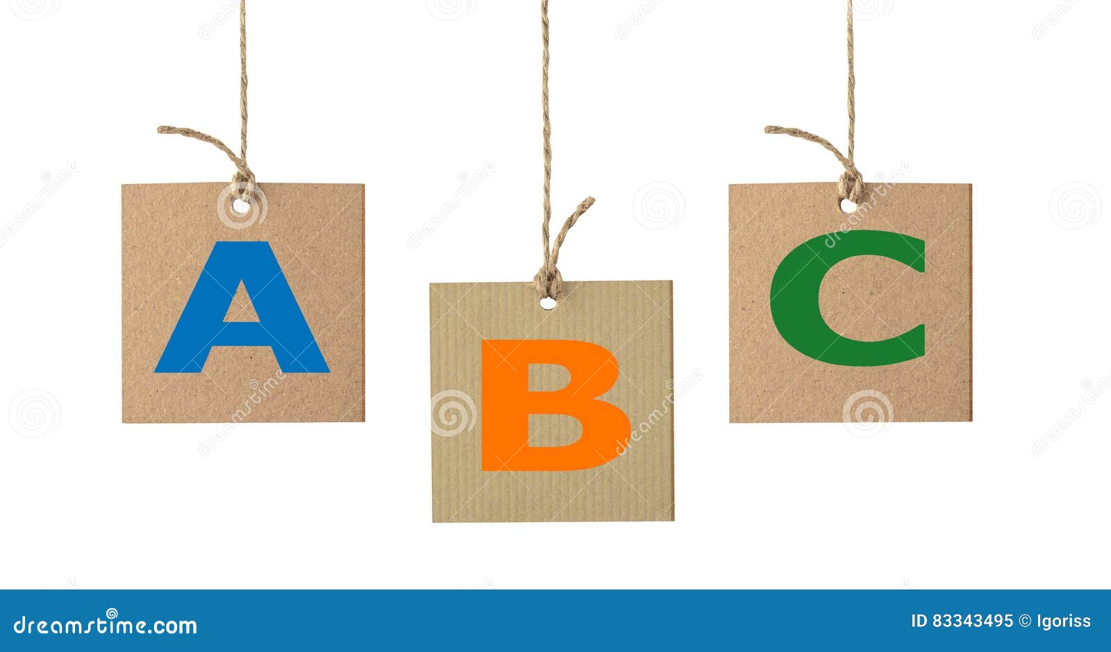 Alphabet Letters on Cardboard Label Isolated. Set 1 Stock Image - Image ...
