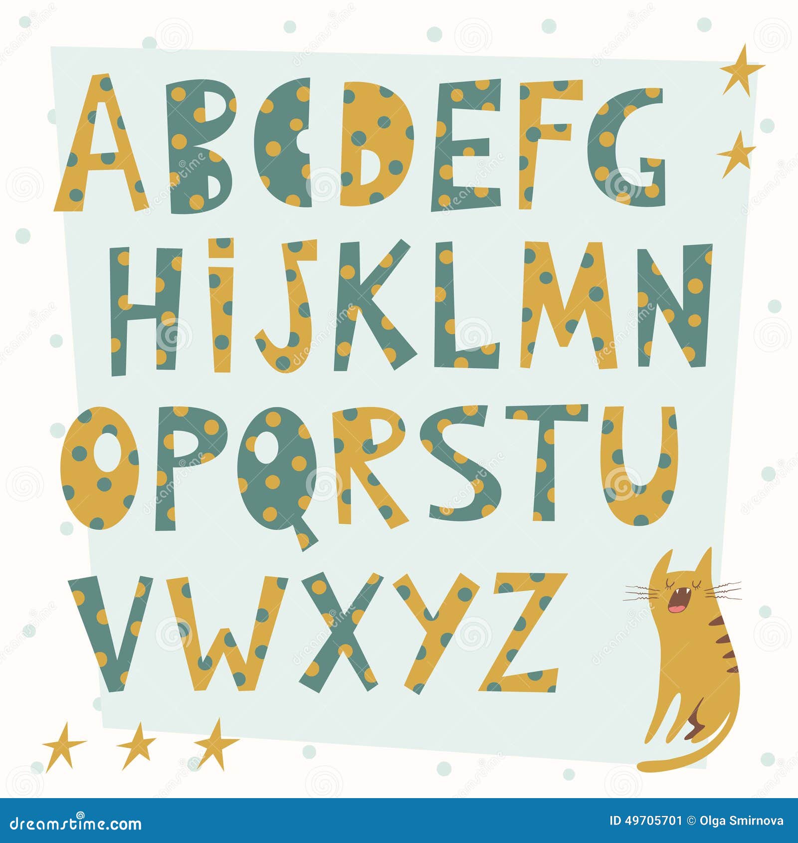 Alphabet Letters in Cartoon Style Stock Vector - Illustration of ...