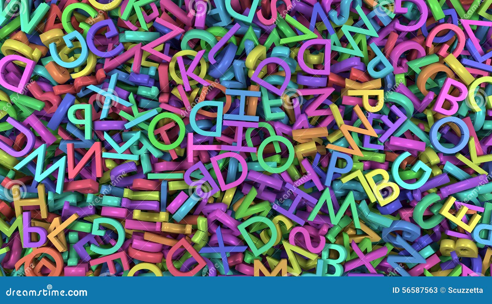 Alphabet letters colors stock illustration. Illustration of education ...