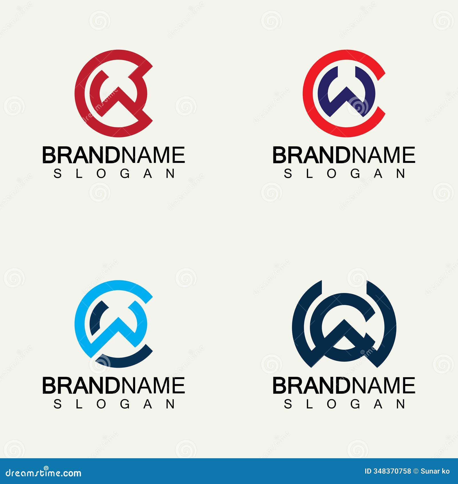Alphabet Letters CW Or WC Logo Design Template Vector Illustration ...