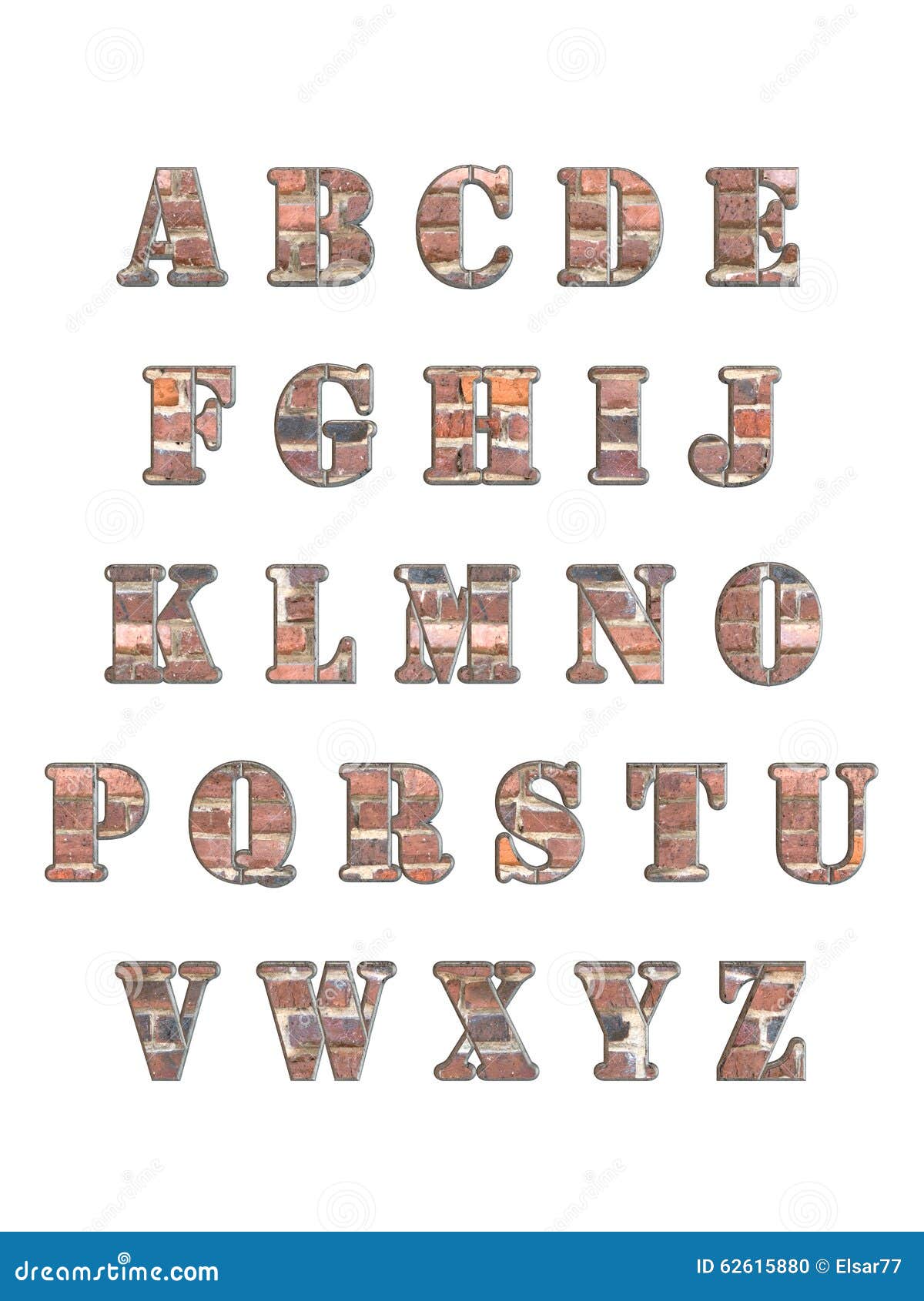 Alphabet letters 3D stock illustration. Illustration of plate - 62615880