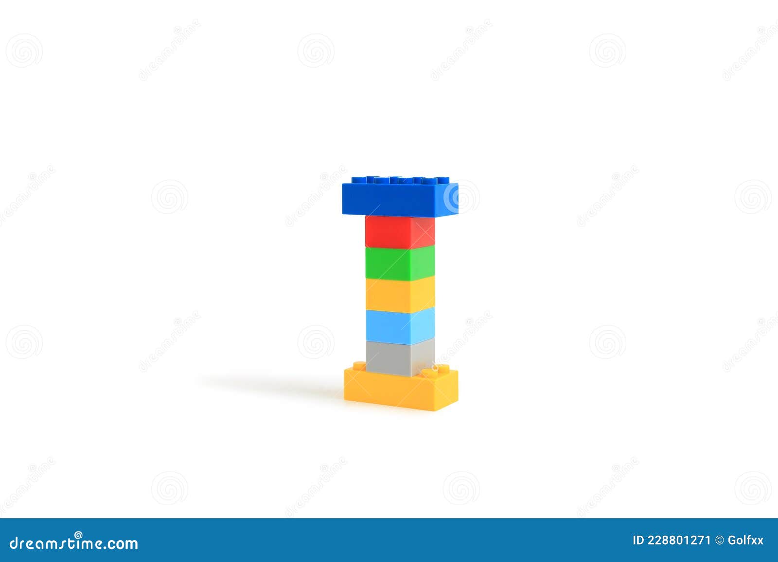 Alphabet Letters I from Colorful Plastic Brick Block Constructor ...