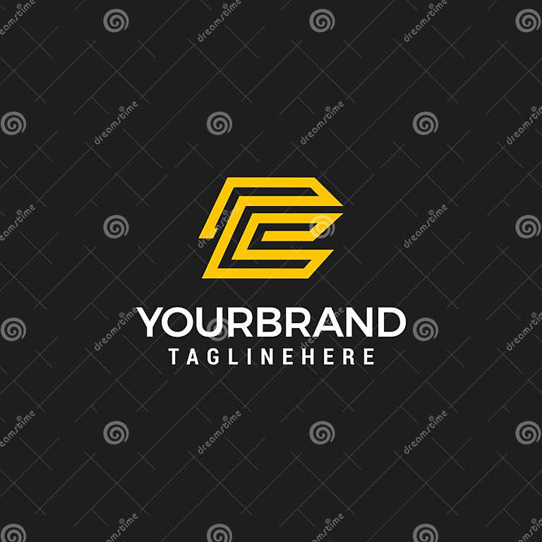 Alphabet Letters Initials Monogram EC CE E and C Logo Line Design ...