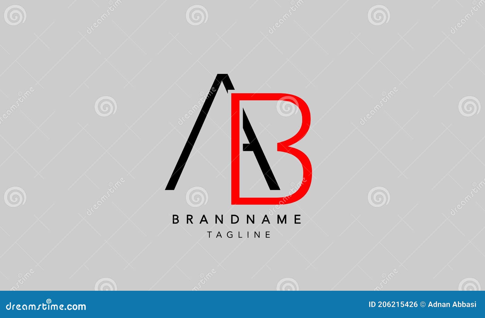 Monogram logo AB stock vector. Illustration of alphabet - 206215426