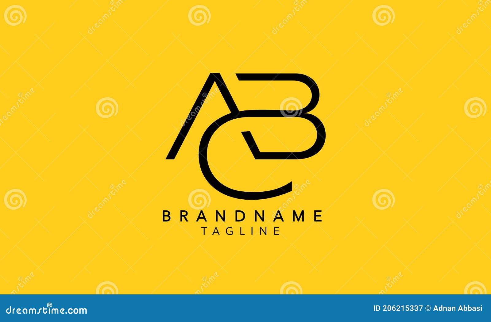 Monogram logo ACB stock illustration. Illustration of company - 206215337