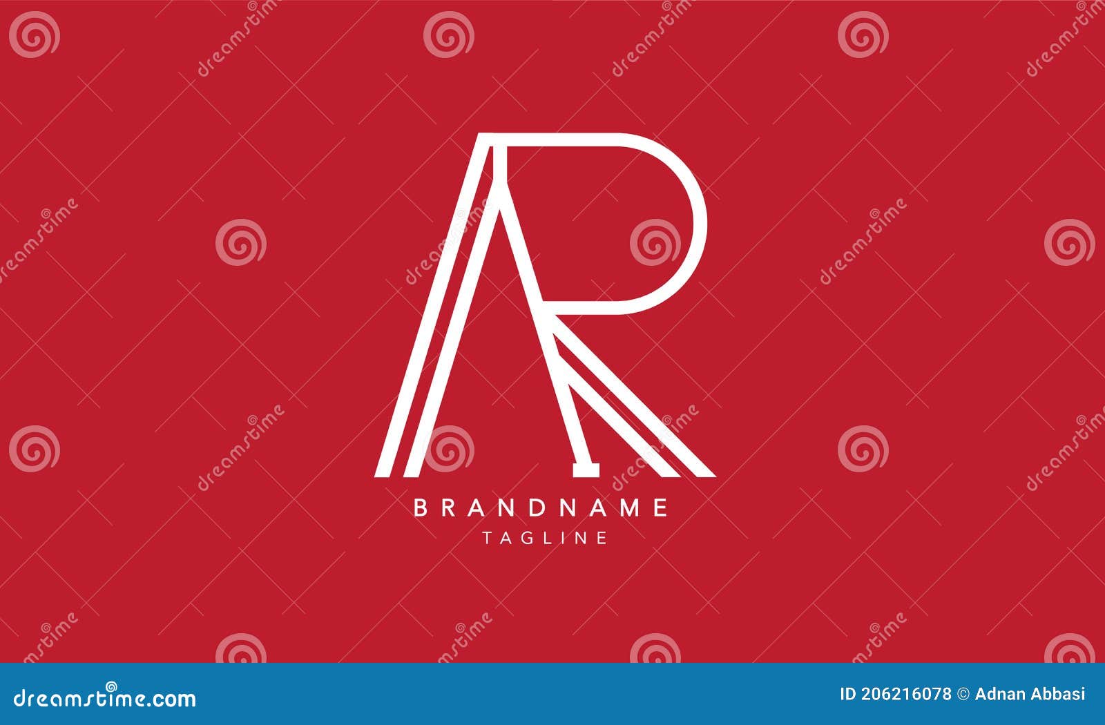 Monogram logo AR stock vector. Illustration of letters - 206216078
