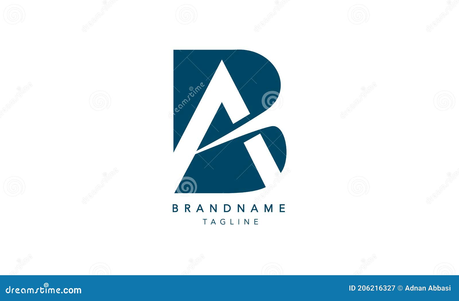 Monogram logo BA stock vector. Illustration of bainitials - 206216327