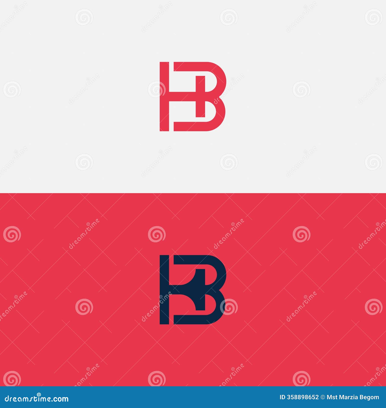 Alphabet Letters Initials Monogram Logo HB, HB INITIAL, HB Letter Stock ...