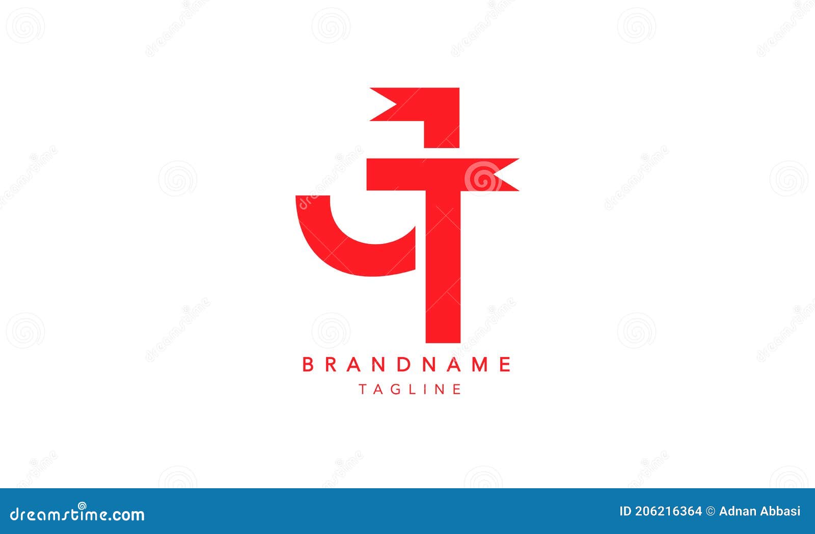 Monogram logo JT stock illustration. Illustration of jtmonogram - 206216364