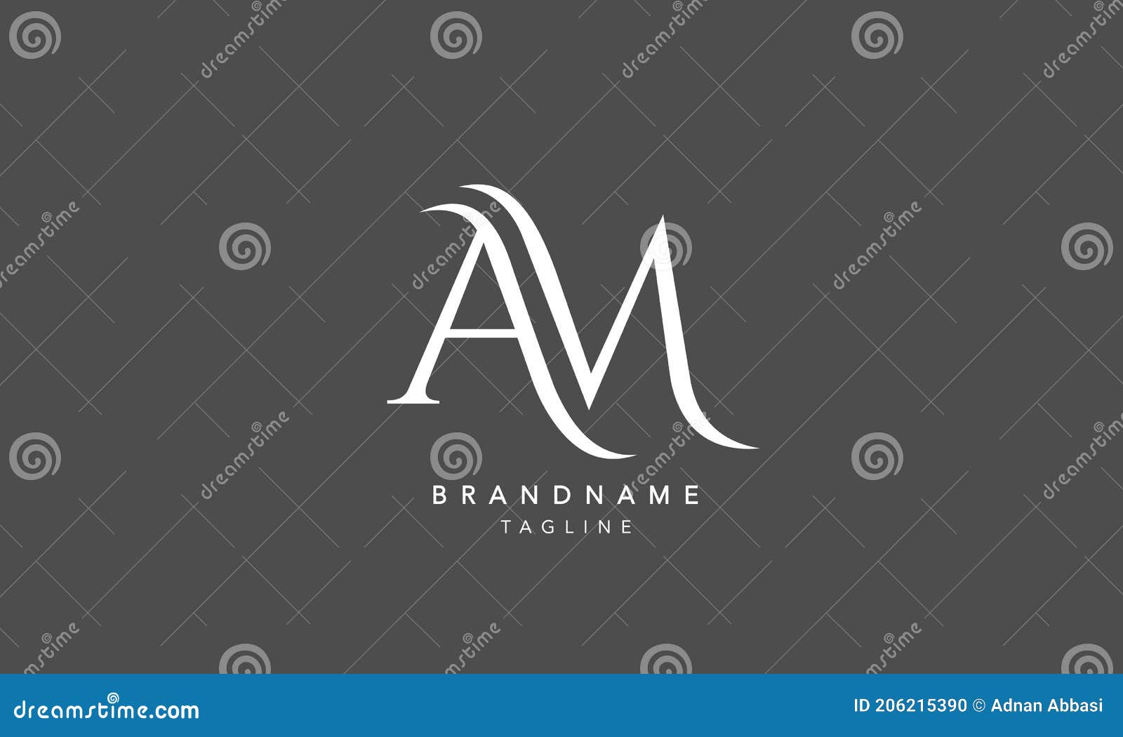 Monogram logo am stock vector. Illustration of amdesign - 206215390