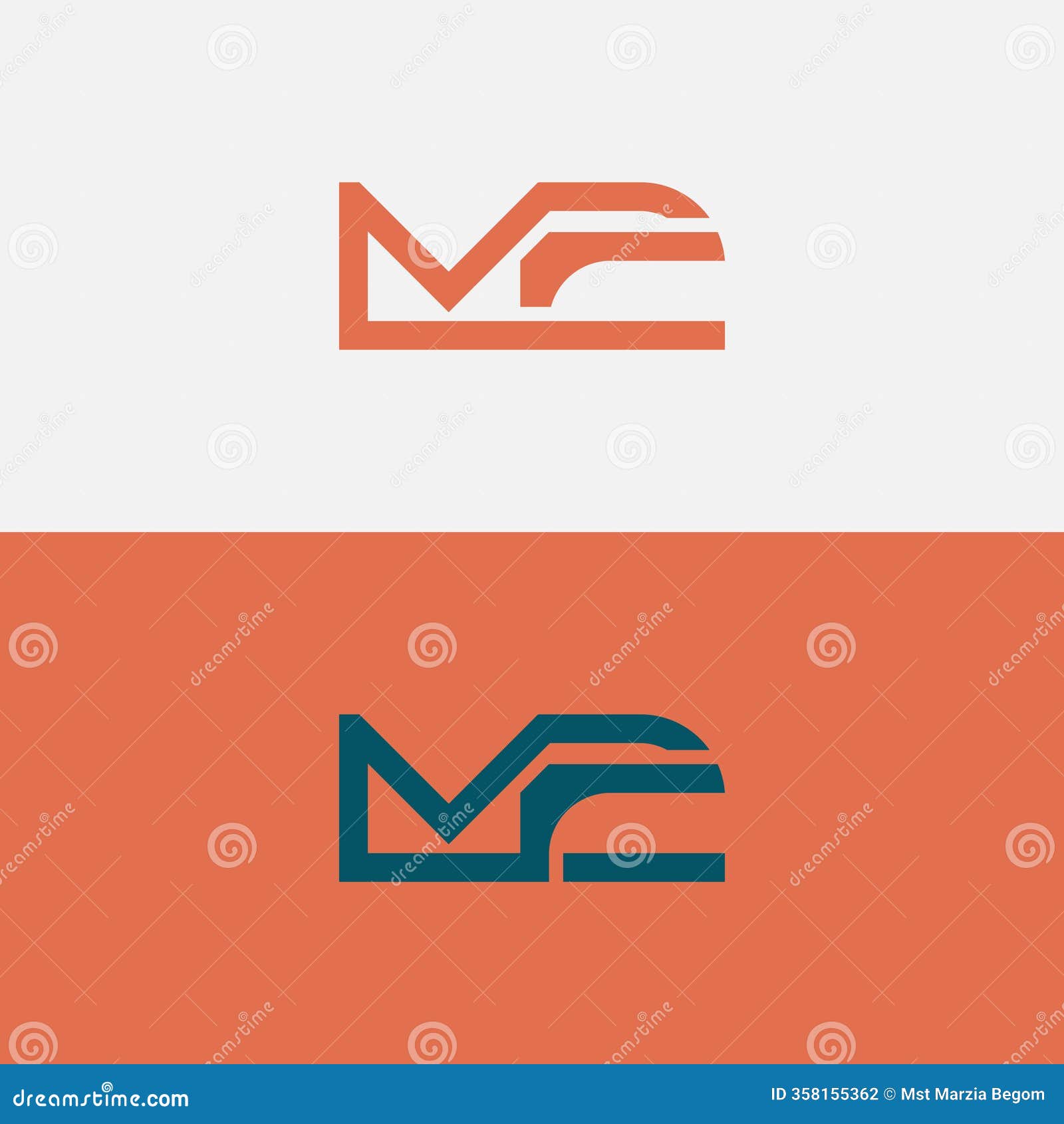 Initials WM Or MW Monogram Logo With Geometric Rhombus Shape Negative ...