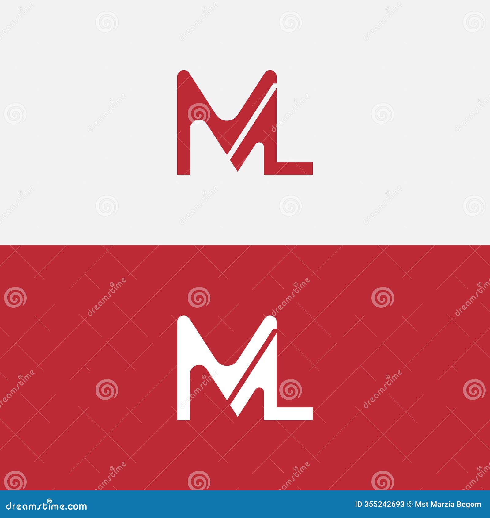 Alphabet Letters Initials Monogram Logo ML, ML INITIAL, ML Letter Stock ...