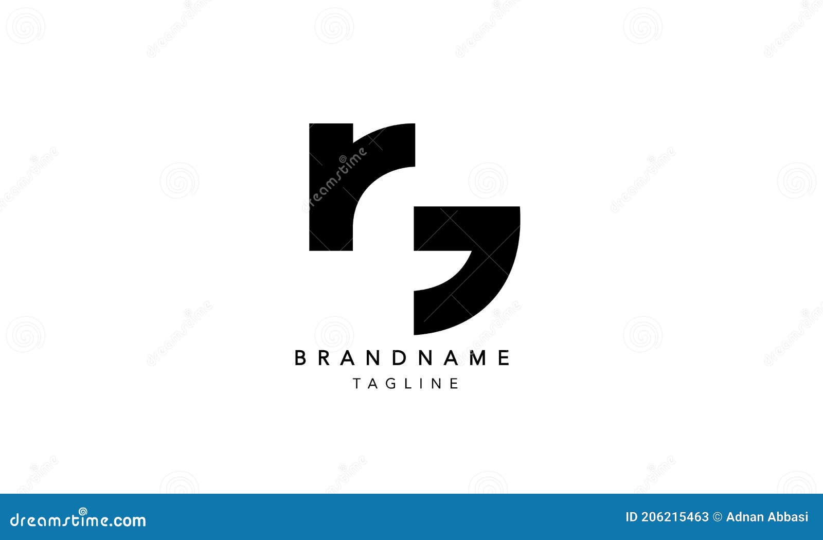 Monogram logo RG stock vector. Illustration of alphabet - 206215463