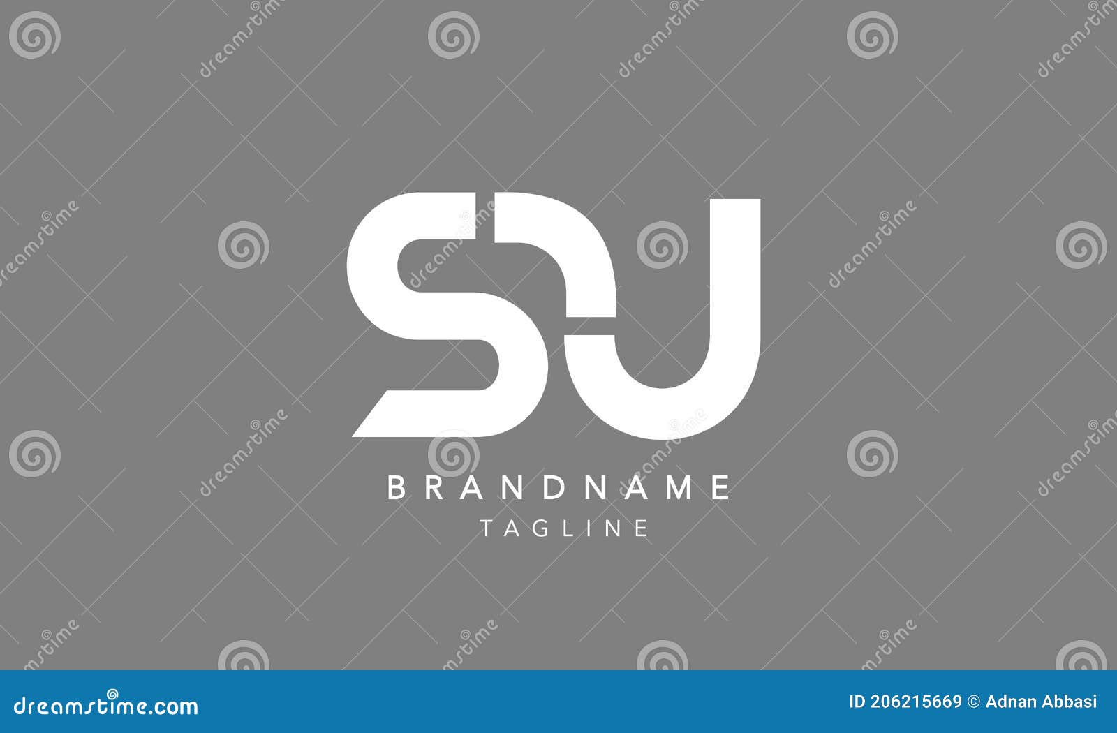 Monogram logo SU stock vector. Illustration of letters - 206215669