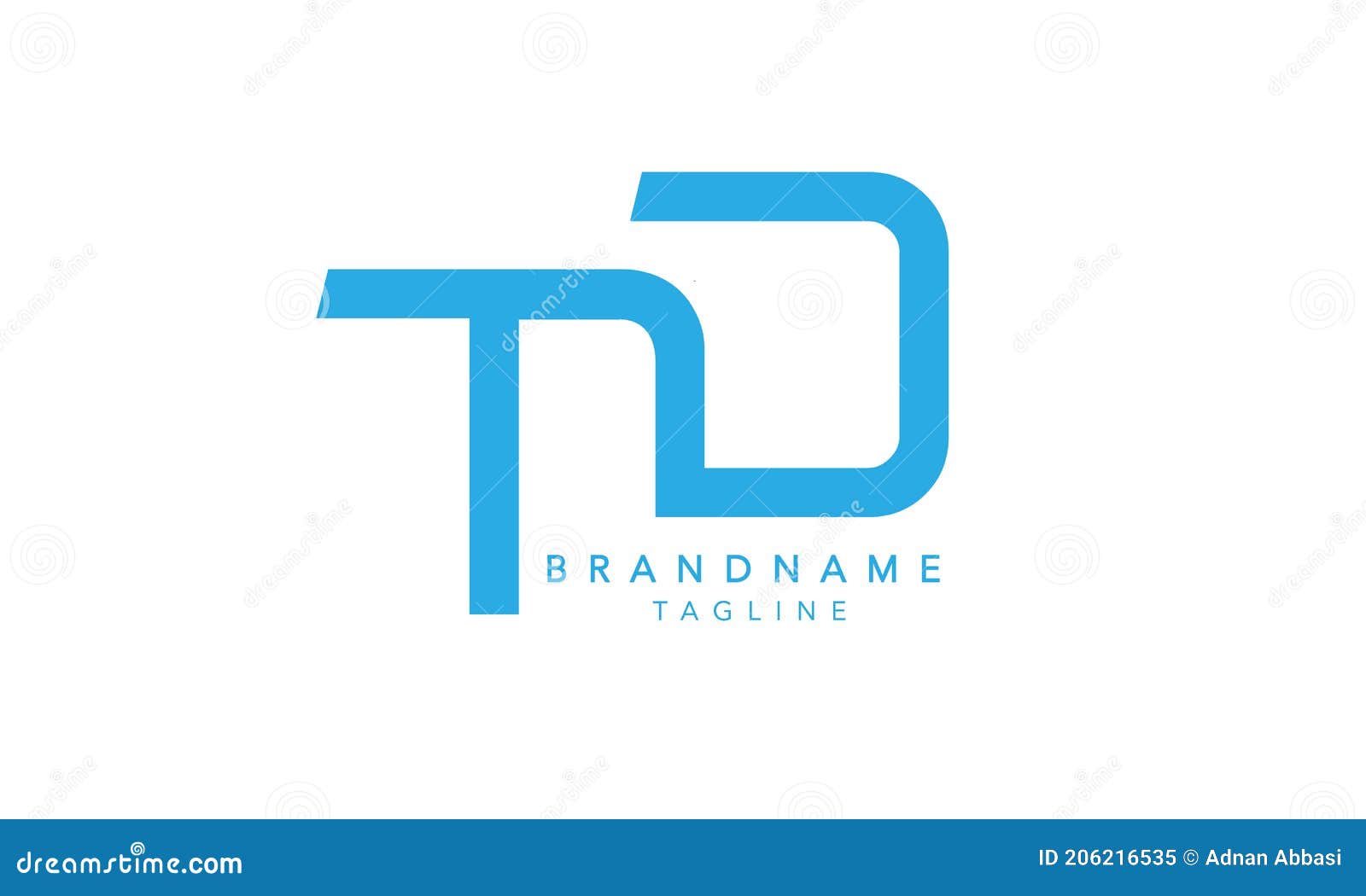 Monogram logo TD stock illustration. Illustration of professional ...
