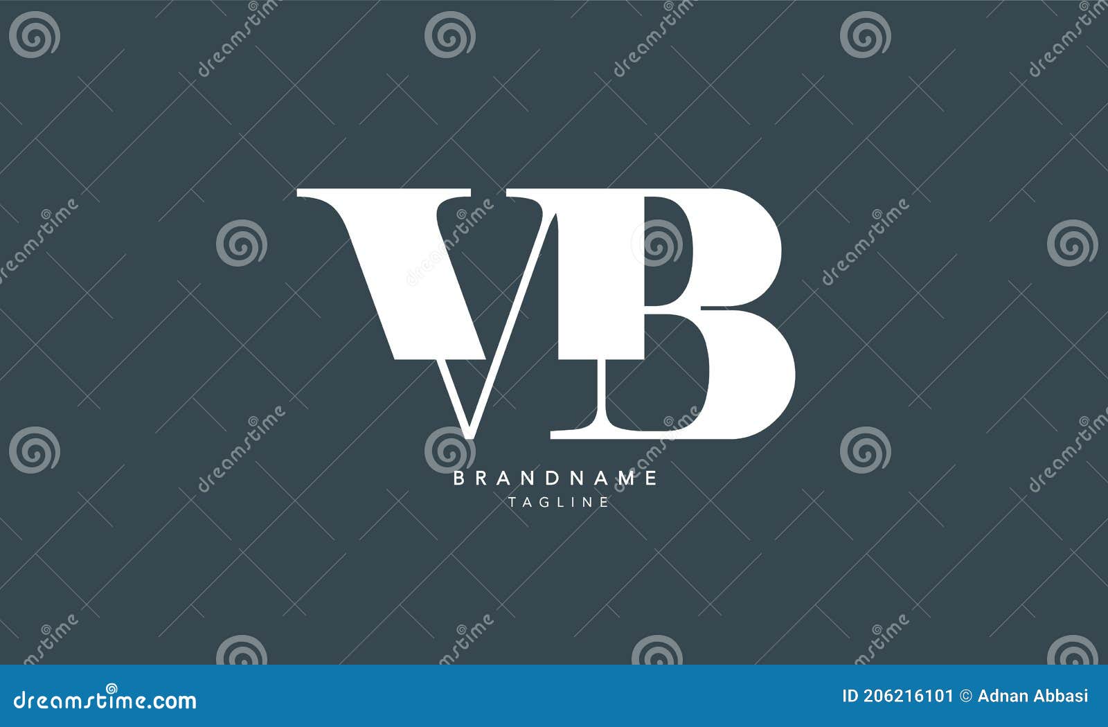 Monogram logo vb stock vector. Illustration of concept - 206216101