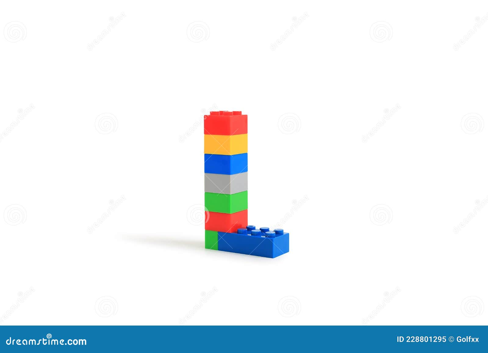 Alphabet Letters L from Colorful Plastic Brick Block Constructor ...