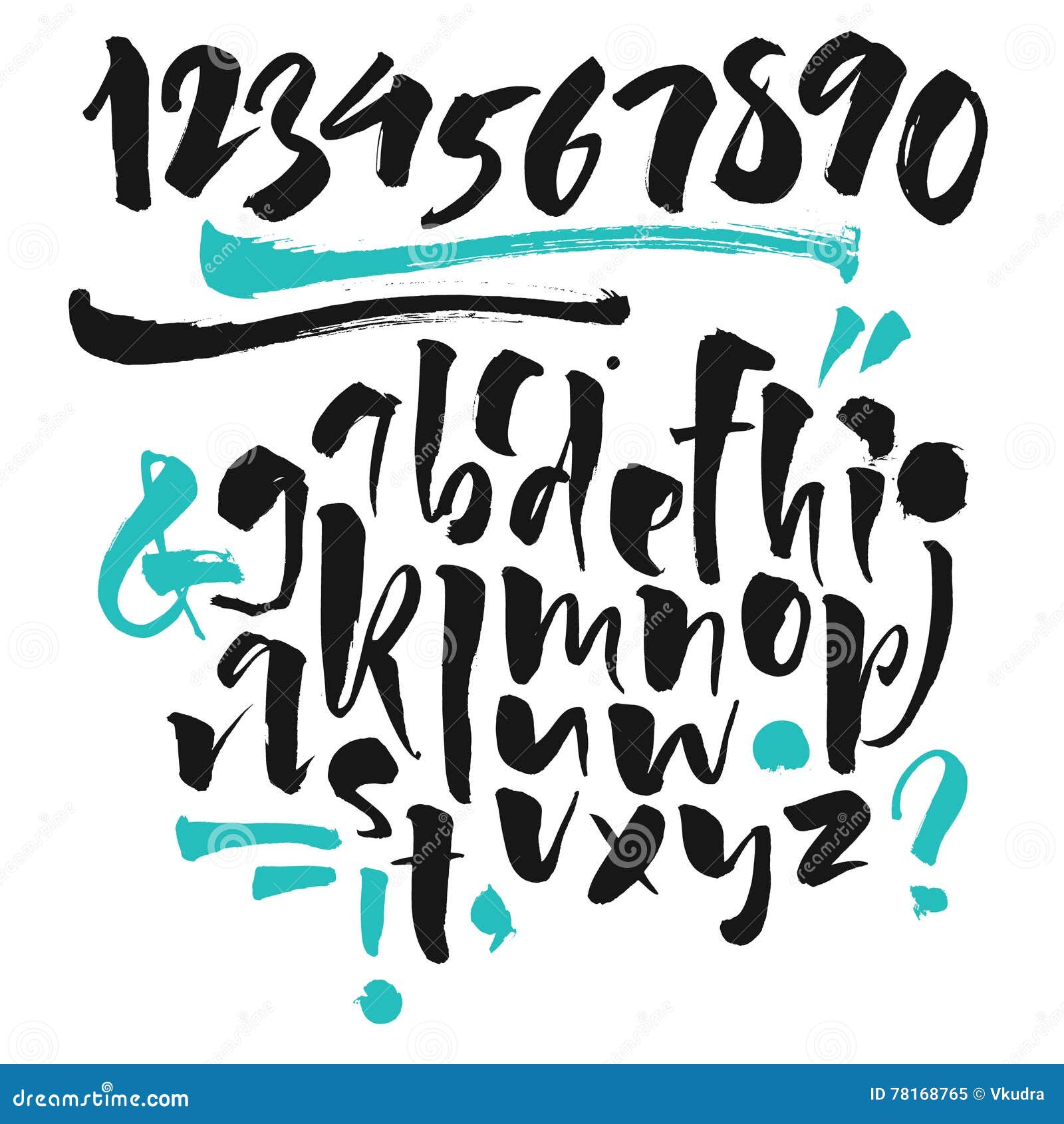 Alphabet Letters: Lowercase, Uppercase, Numbers. Vector Alphabet Stock ...