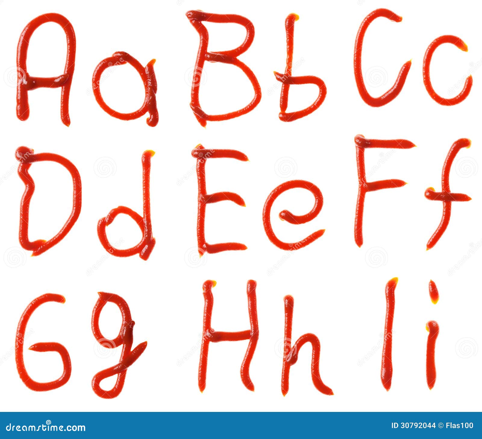 Alphabet Letters Made from Ketchup Syrup. Stock Photo - Image of ...