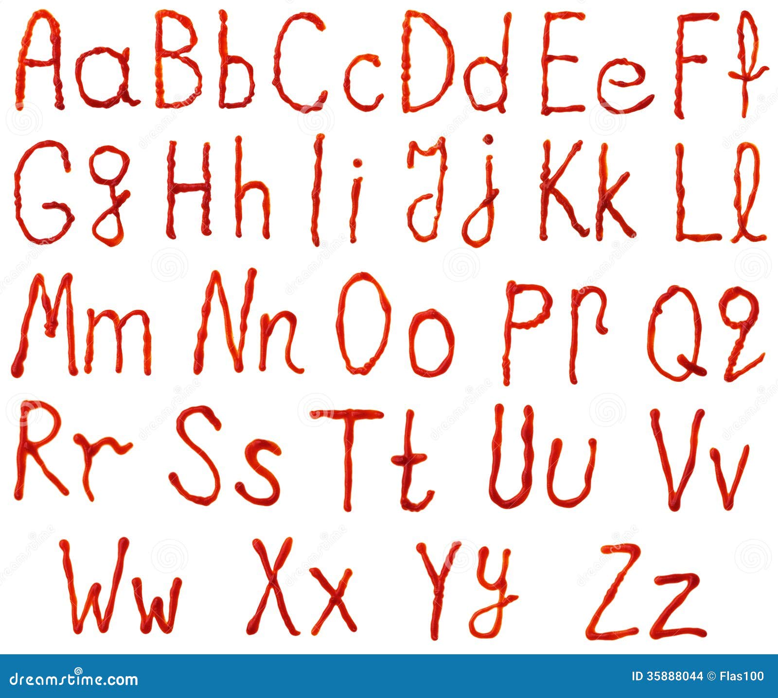 Alphabet Letters Made from Ketchup Stock Photo - Image of nutrition ...