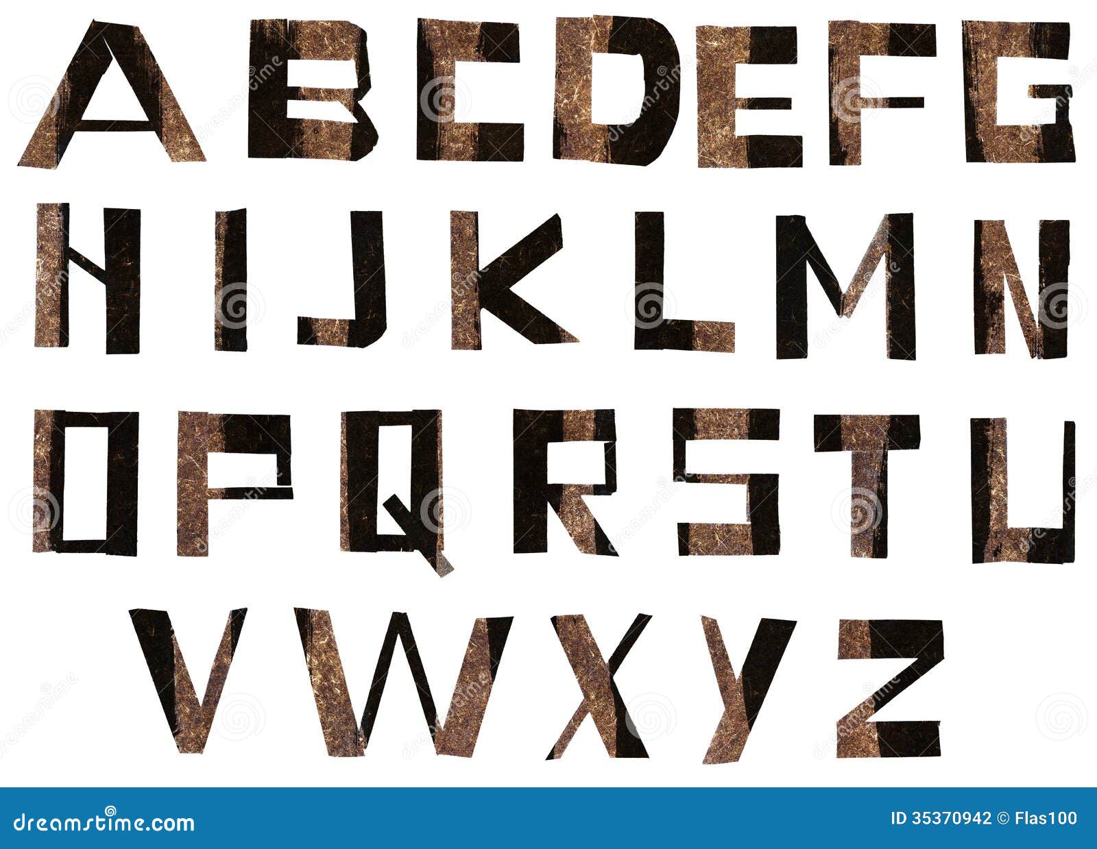 Alphabet Letters Made from Paper Stock Illustration - Illustration of ...