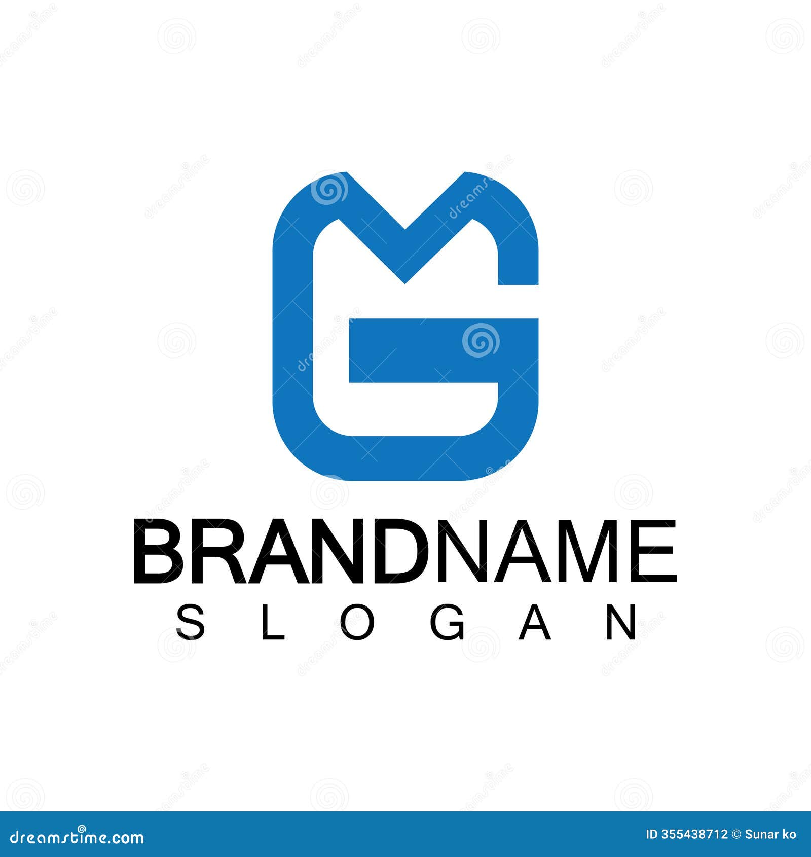 Alphabet Letters MG or GM Logo Design Template Stock Vector ...