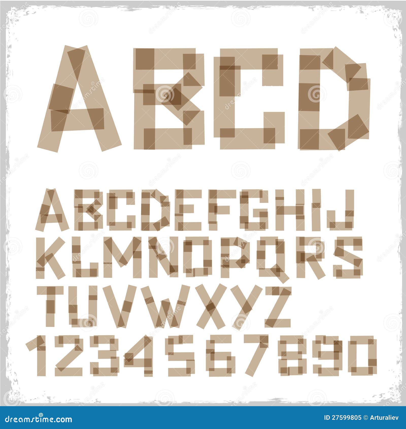 Alphabet Letters and Numbers Stock Vector - Illustration of education ...