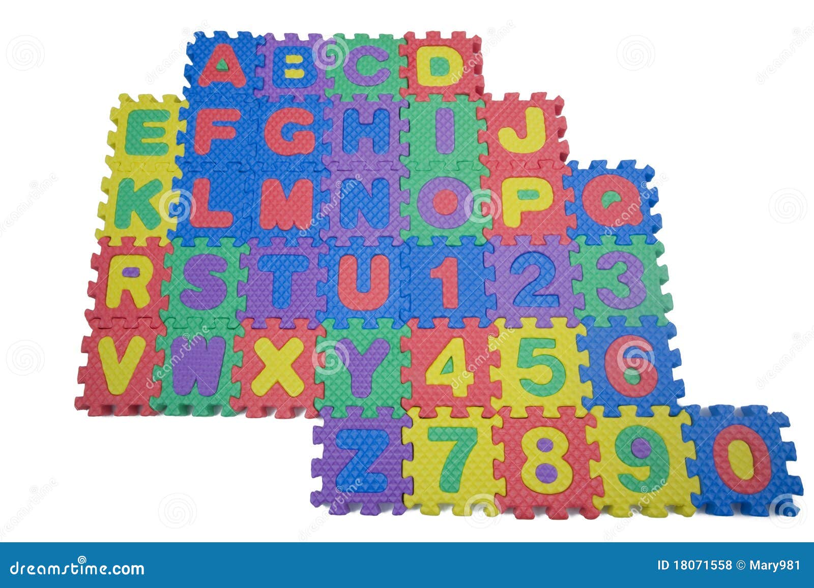 Alphabet Letters and Numbers on White Stock Photo - Image of spell ...