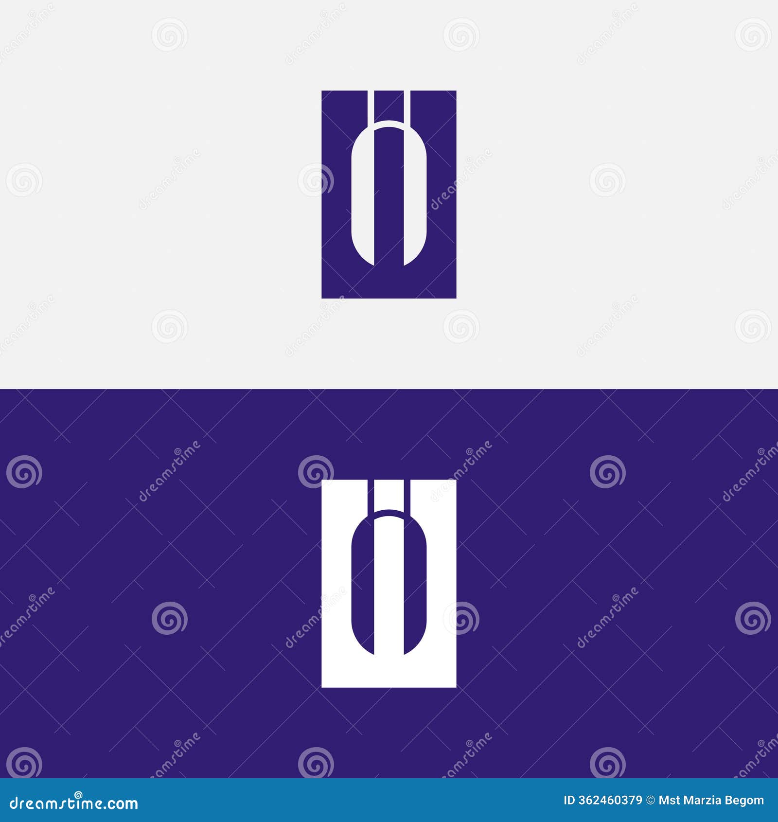 Alphabet Letters OI Or IO Initial Logo Emblem Monogram Cartoon Vector ...