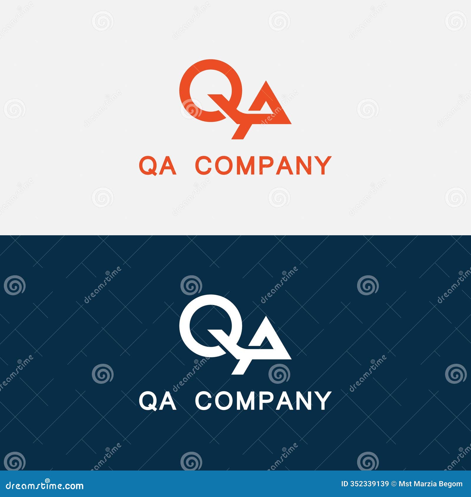 Alphabet Letters QA or AQ Initial Logo Monogram. Qa Letter Logo Design Vector Art Stock ...