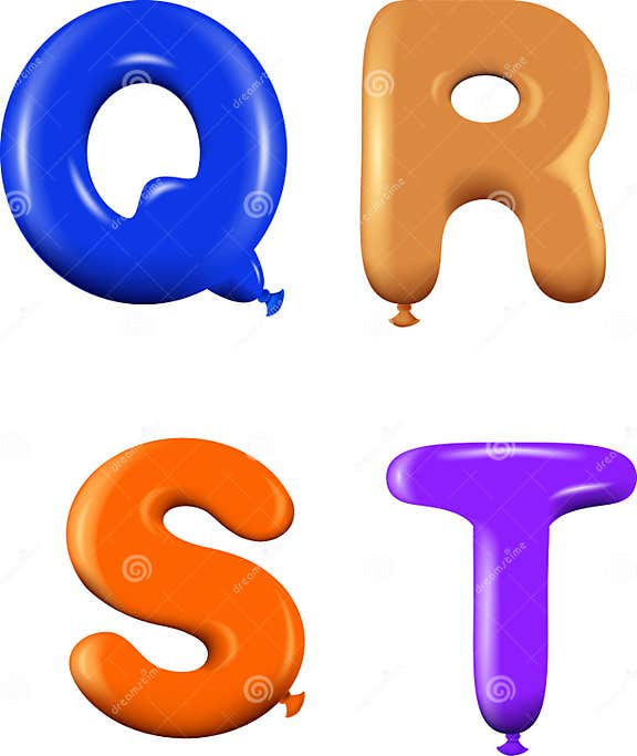 Alphabet Letters QRST Colors Stock Vector - Illustration of cute ...