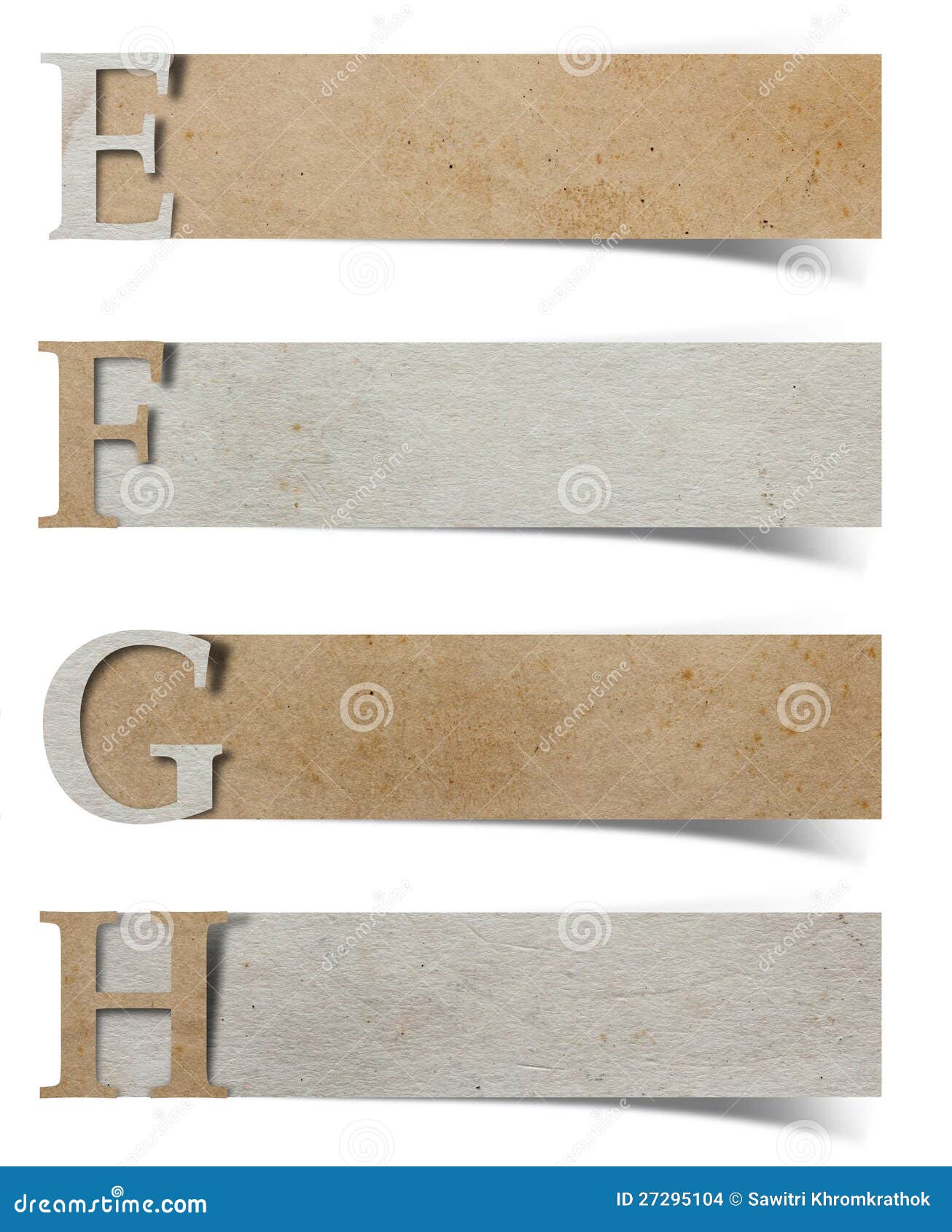 Alphabet Letters Recycled Paper Craft Stock Photo - Image of font ...